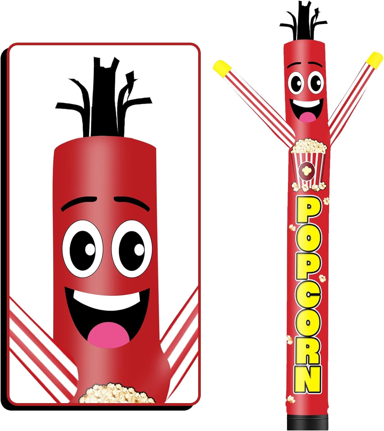 15FT Tall Inflatable Tube Man Popcorn Wacky Wavy Dancing Guy (18 ...