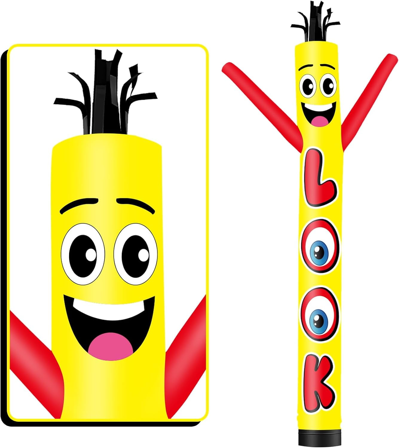 15FT Tall Look Inflatable Tube Man (18''Diameter) Wacky Wavy Dancing ...