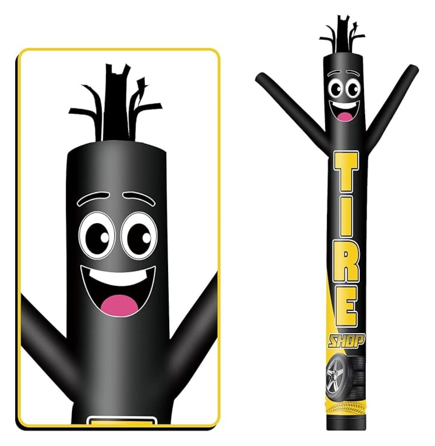 15FT Tall Tire Shop Inflatable Tube Man (18''Diameter) Wacky Wavy ...