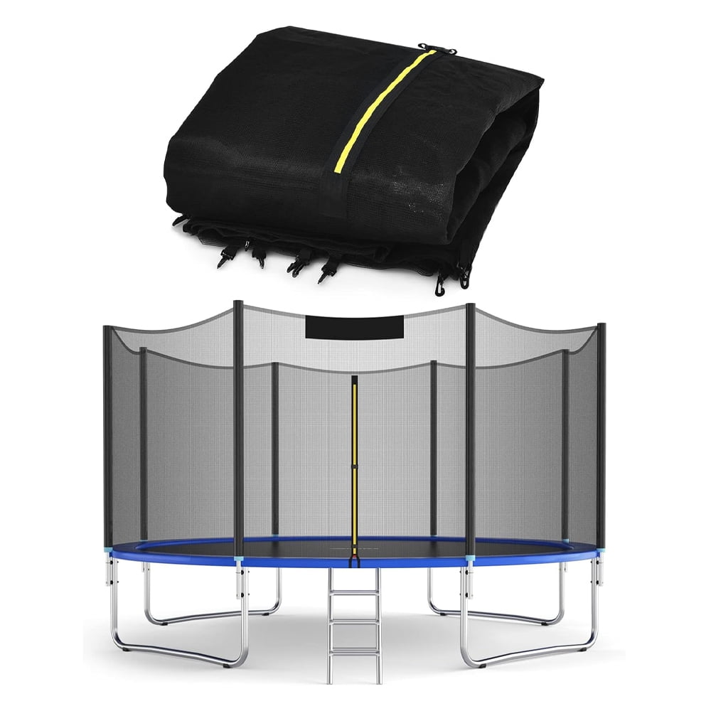 15FT Trampoline Secure Net with Double-Headed Zipper and Hooks for 15 ...