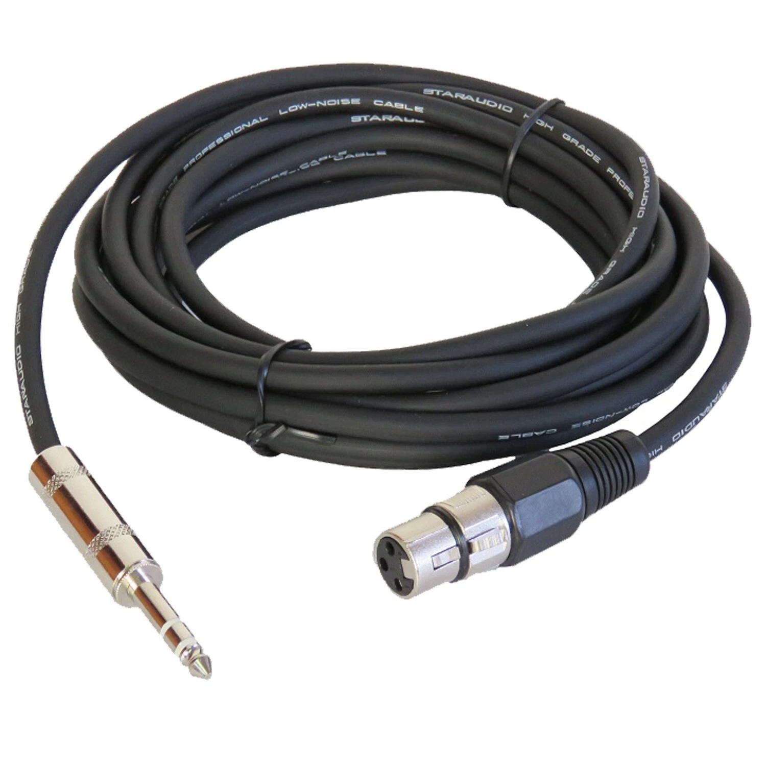 15Ft Xlr 3-Pin Female To 1/4" 6.35Mm Mono Cable Cord Plug Shielded ...