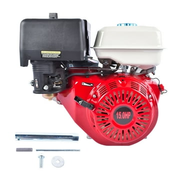 4-Stroke 420cc 15HP OHV Horizontal Shaft Gas Engine Recoil Start Go ...