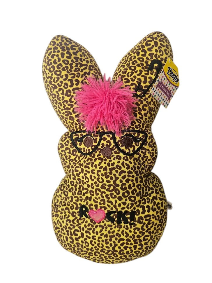 15In Peeps Emo Leopard Print Bunny Plush for Adult and Child, Easter ...