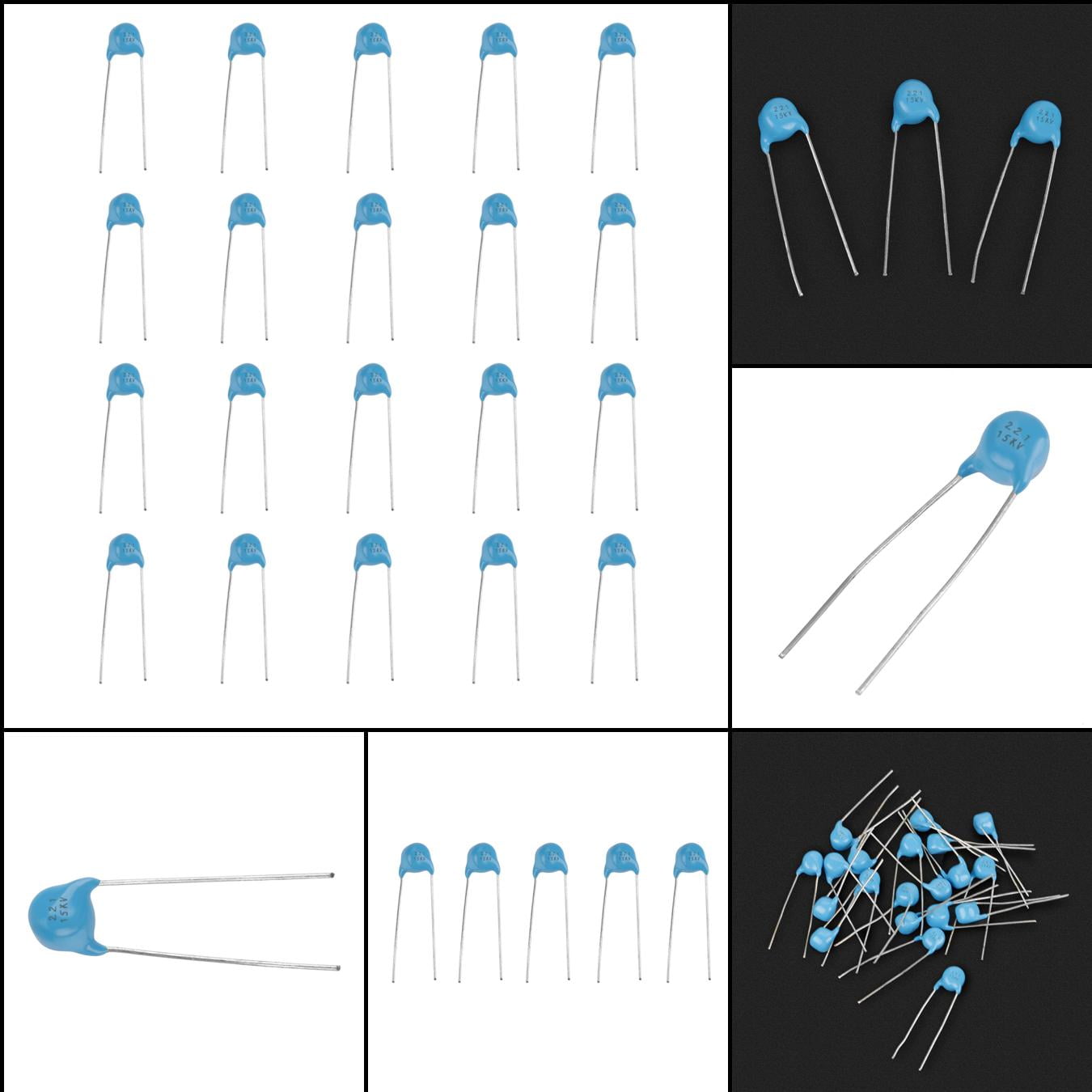 15KV 15000V 1000PF Capacitor, Capacitor Kit High Voltage 221k 220pF ...