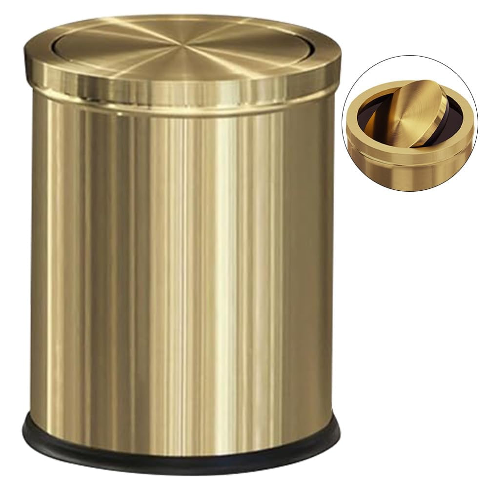 Gold Bathroom Trash Can