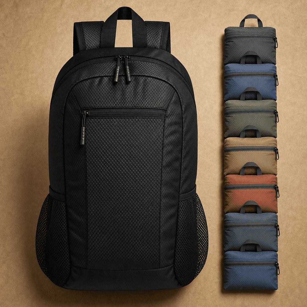 15L Blinking Black Water-resistant Backpacking Backpack Lightweight Day ...