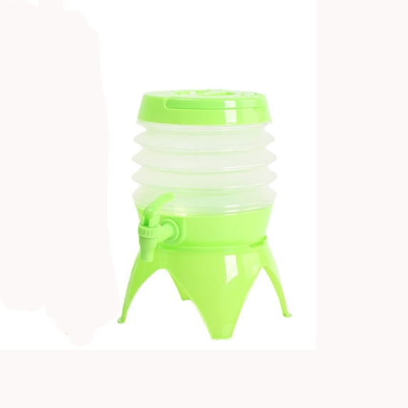 15L Foldable Drink Dispenser with Spigot,Countertop Clear Portable Cold ...