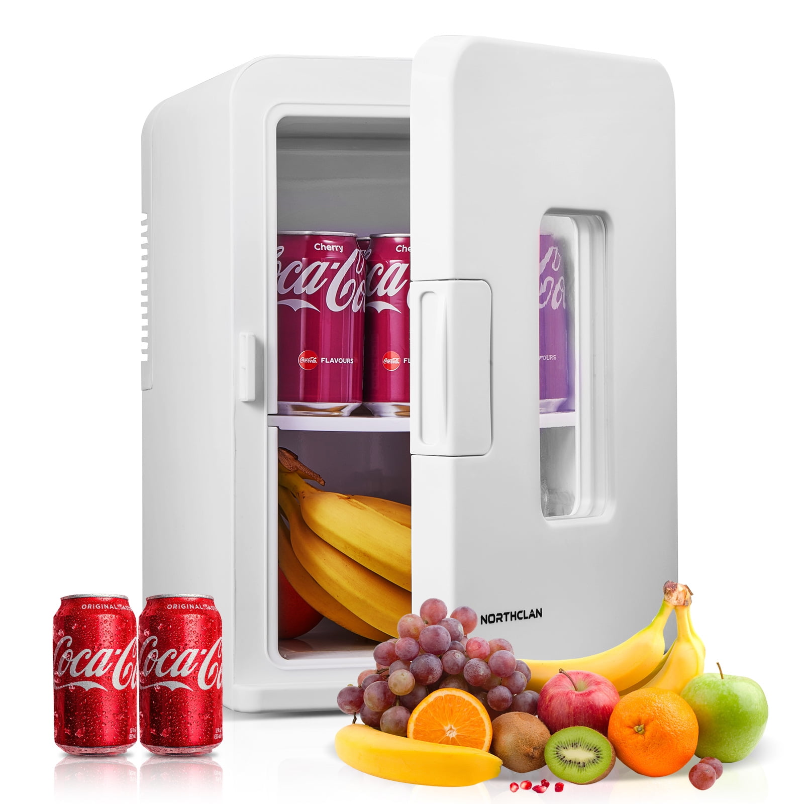 15L Cute Electric Mini Fridge for Dorm, Bedroom, Office and Car, 21 Can ...
