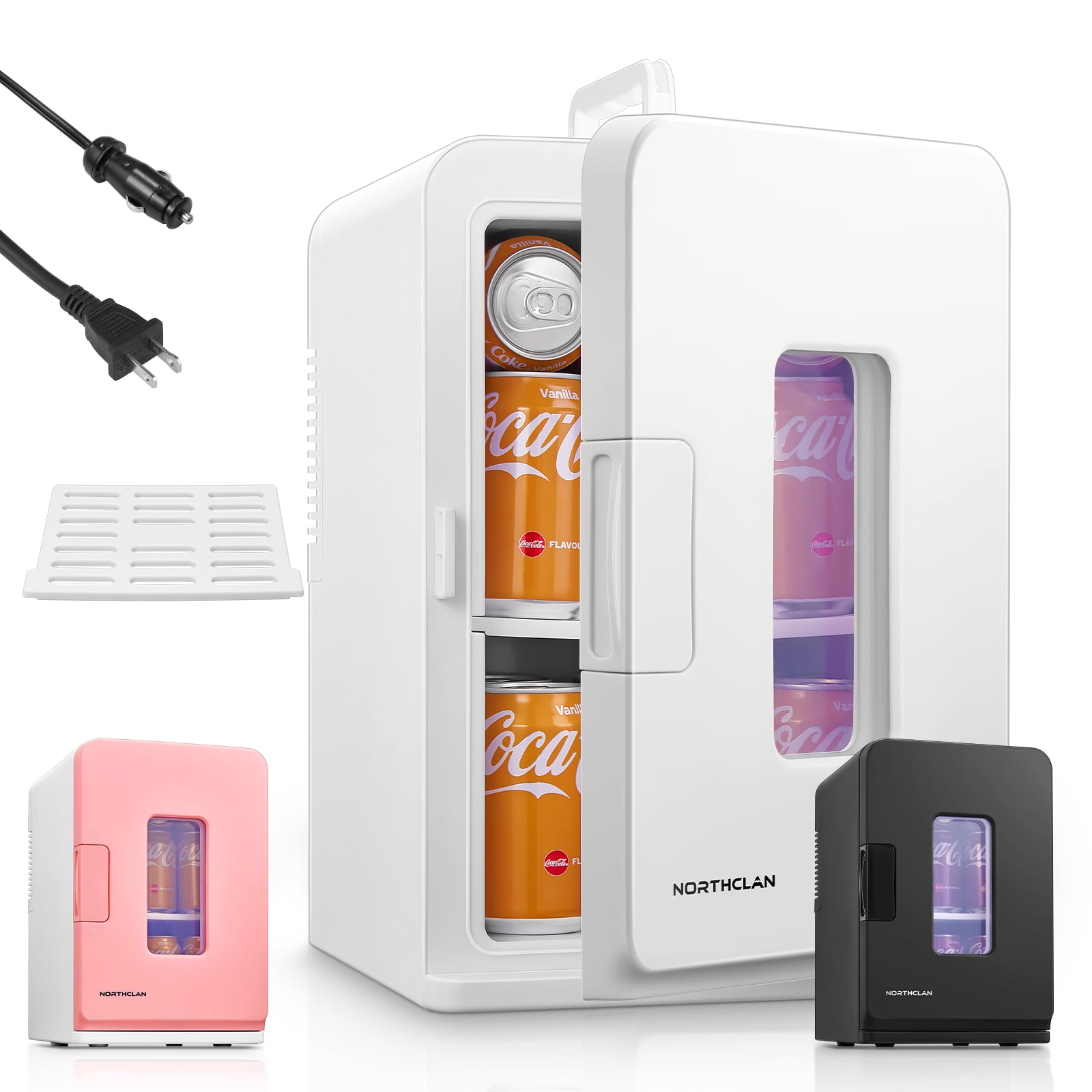 15L Mini Fridge for Bedroom, 21 Cans Bedroom Refrigerator, Small Fridge for Office and Car ...