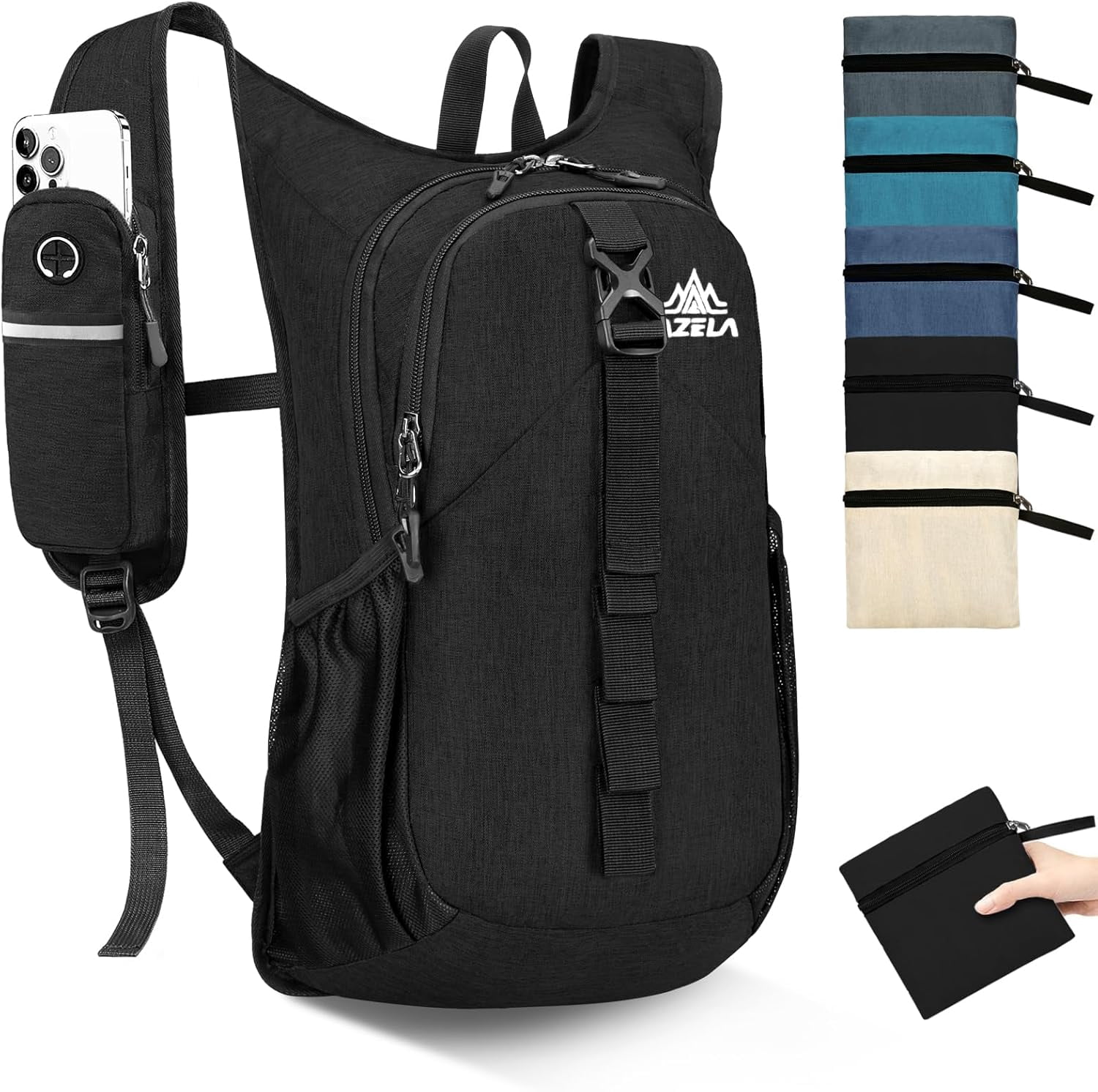 15L Small Hiking Backpack for Women Men, Foldable Packable Backpack ...