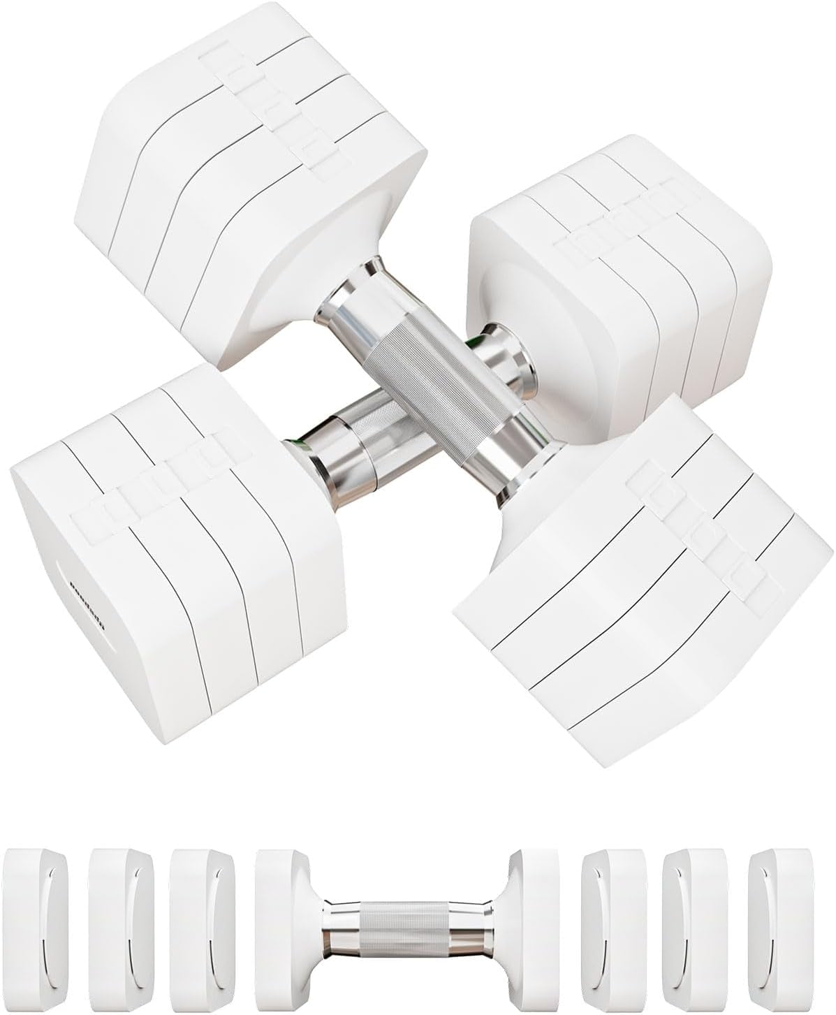 15LB 20LB 40LB 50LB Adjustable Dumbbell Set Weights Dumbbells Set for ...