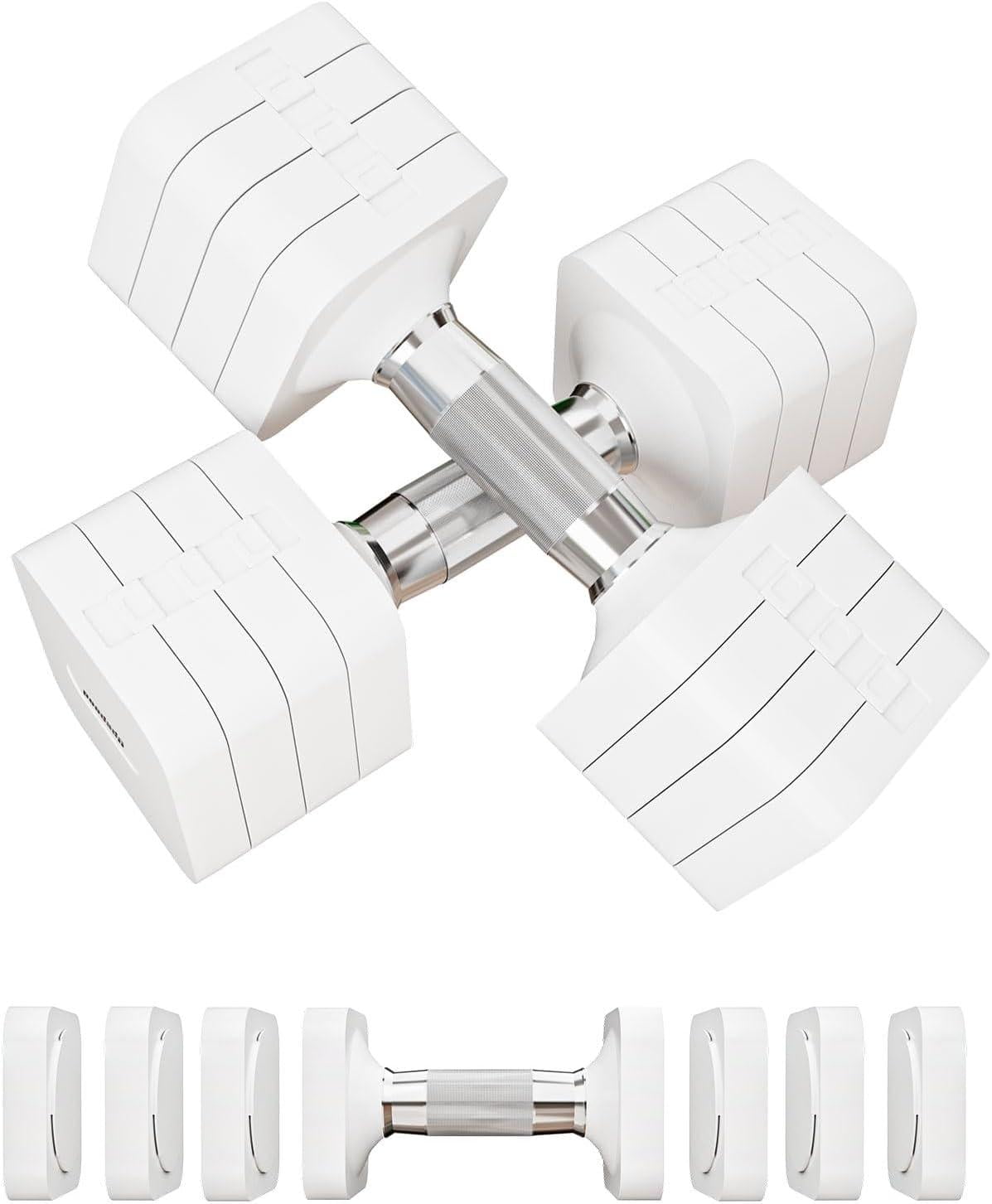 15LB 20LB 50LB Adjustable Dumbbell Set Free Weights Dumbbells Set for ...