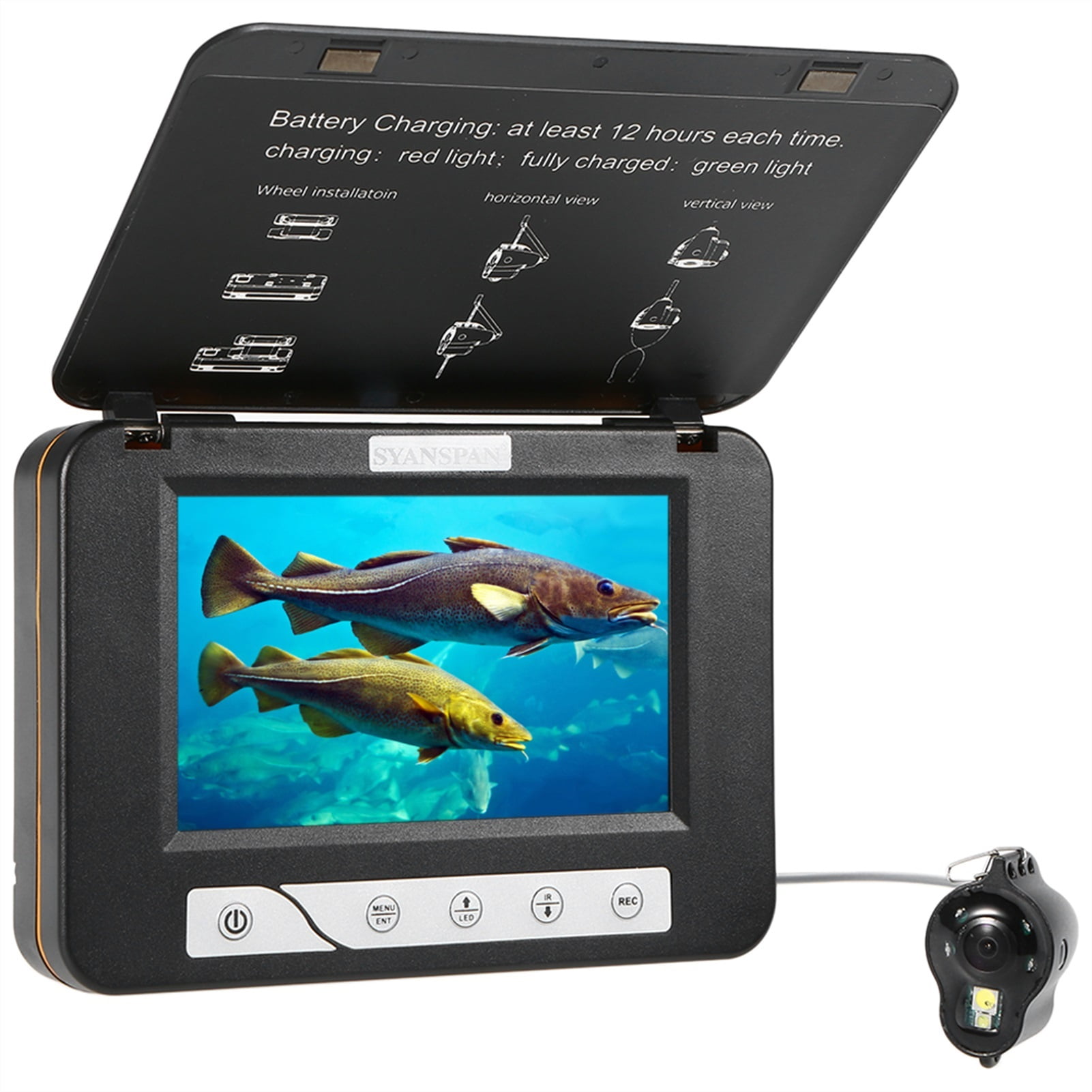 15M 1000TVL Underwater Ice Fish Finder 4pcs Infrared 2pcs White Leds ...