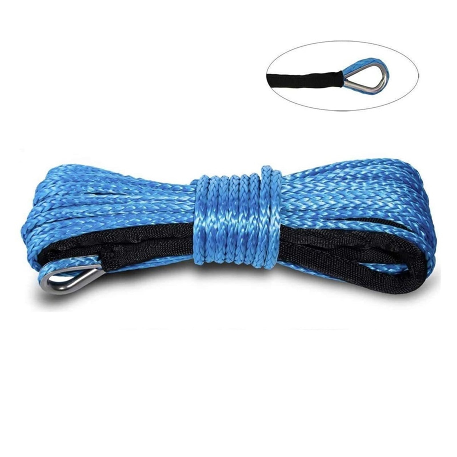 15M 6mm Winch Rope String Line Cable 10000LBS Synthetic Towing Rope Car ...
