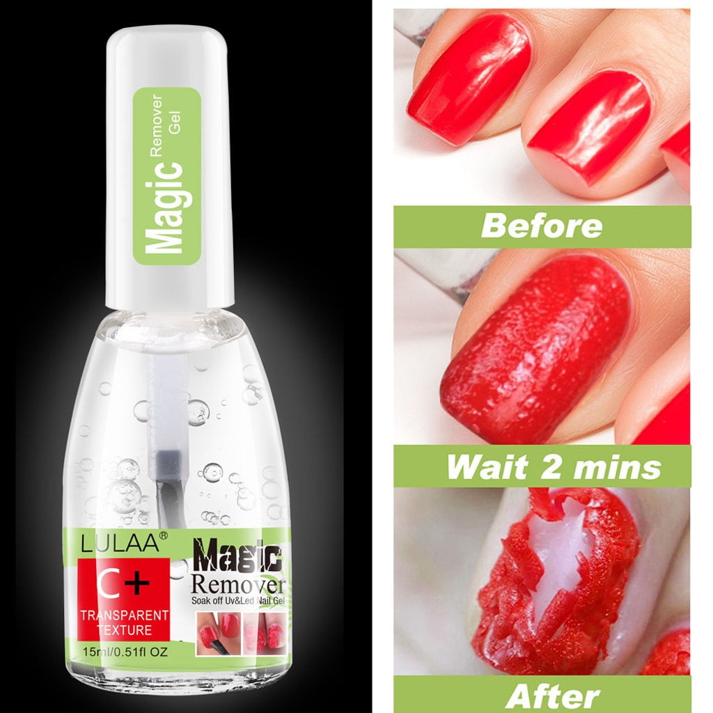 15ML Nail Gel Polish Remover, LED Nail Polish Cleaner, Fast-Acting, No ...