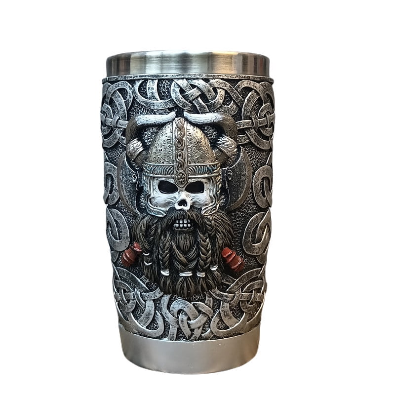 15OZ Viking Skeleton Beer Cup, Gladiator With Helmet Gothic Beer Cup ...