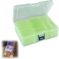 15PC Clear Bead Storage Container, Bead Organizer Box, Hinged Lid Craft ...