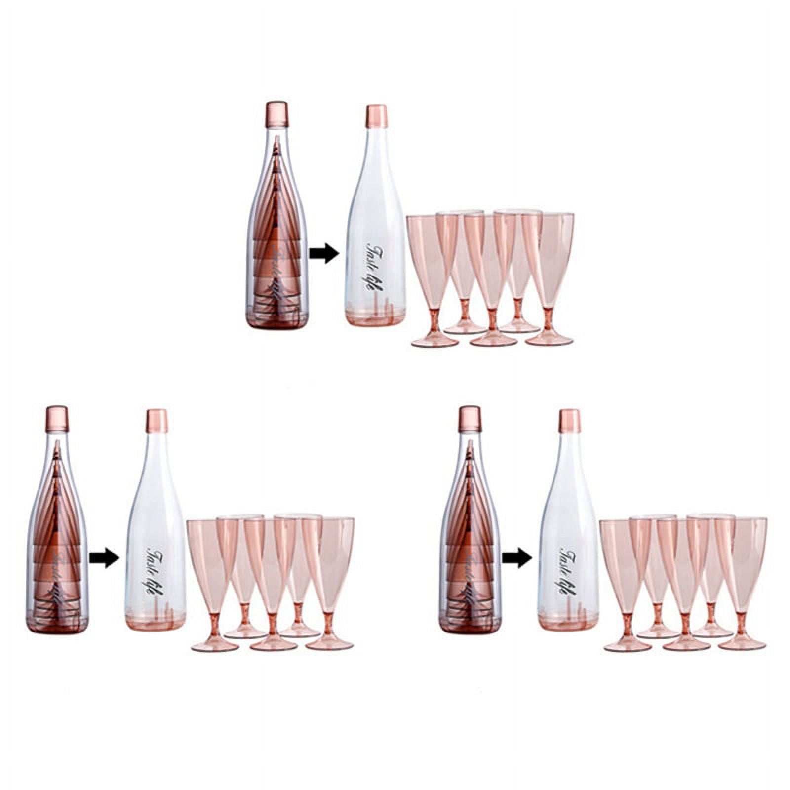 15PC Plastic Wine Glasses Bar Goblet Champagne Glass Cold Drink Juice ...