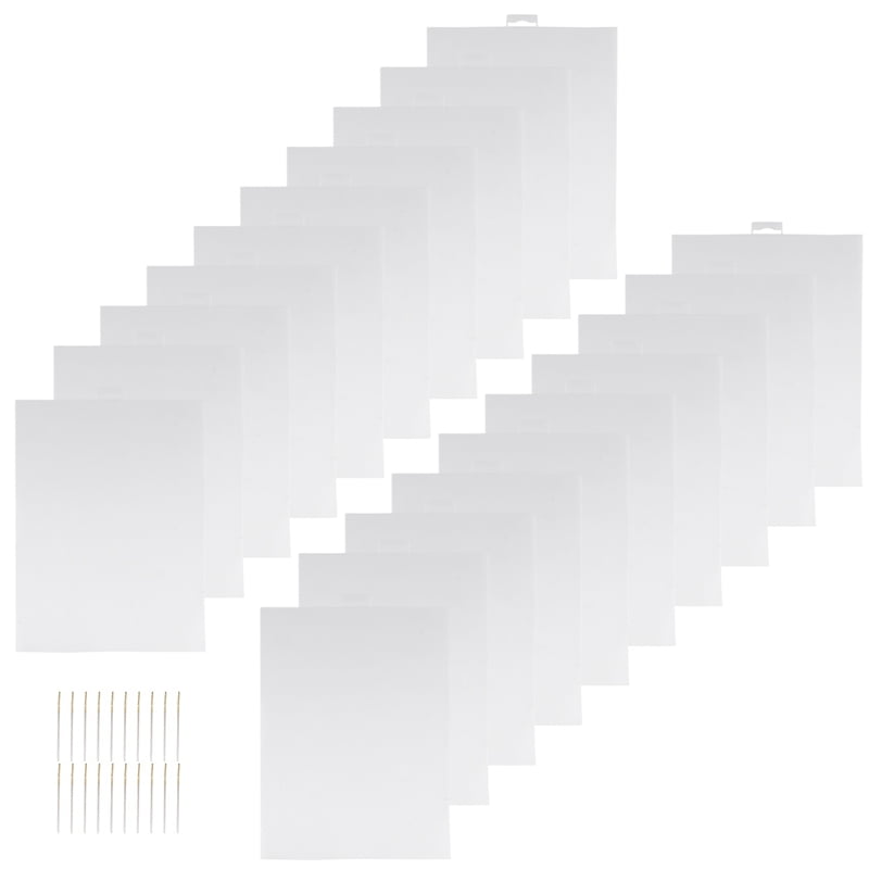 15PCS 14 Count Plastic Mesh Canvas Sheets, Perforated Plastic Stitching ...