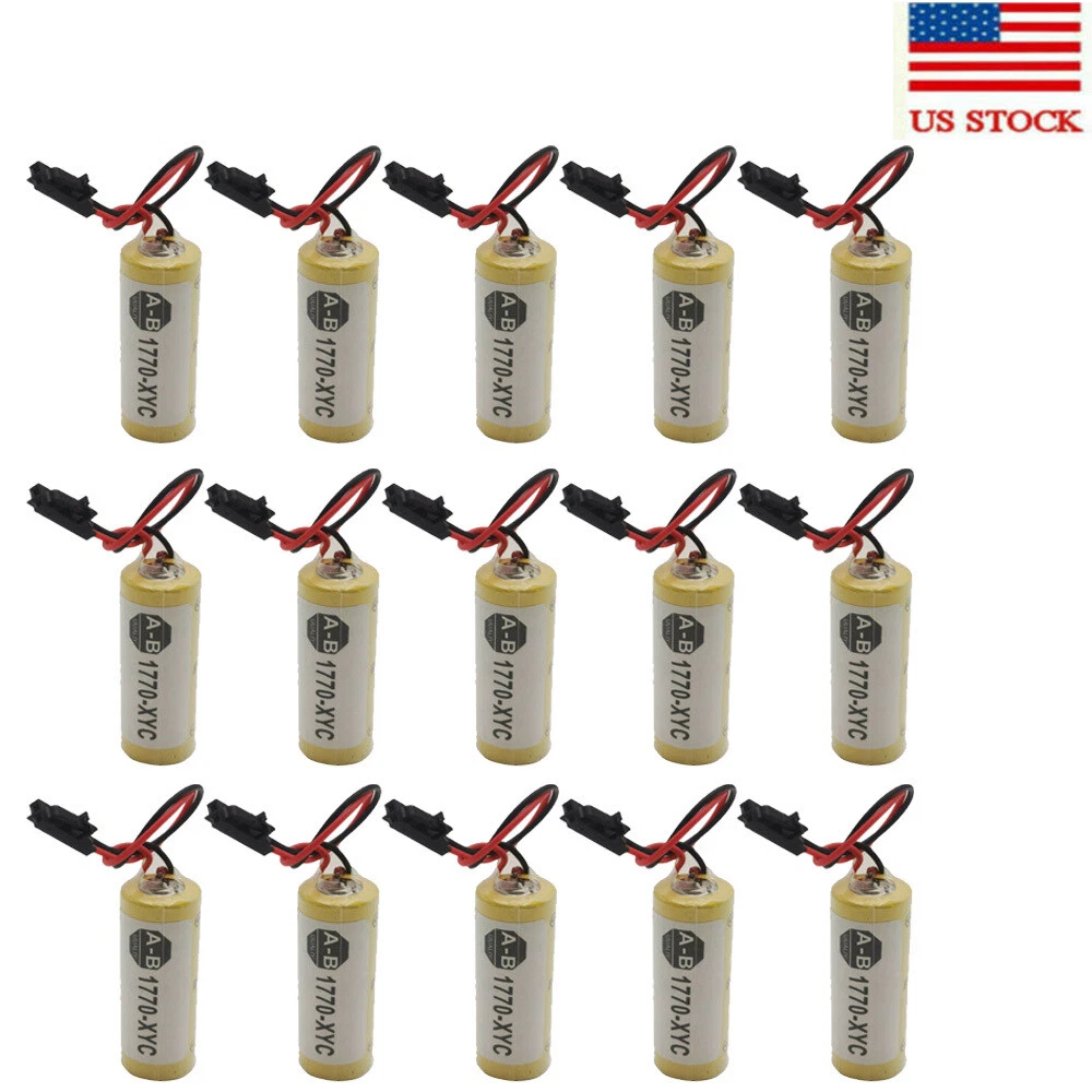15PCS 1770-XYC Battery 3V 1800mAh For Allen Bradley PLC 1770-XYC/A 1770 ...