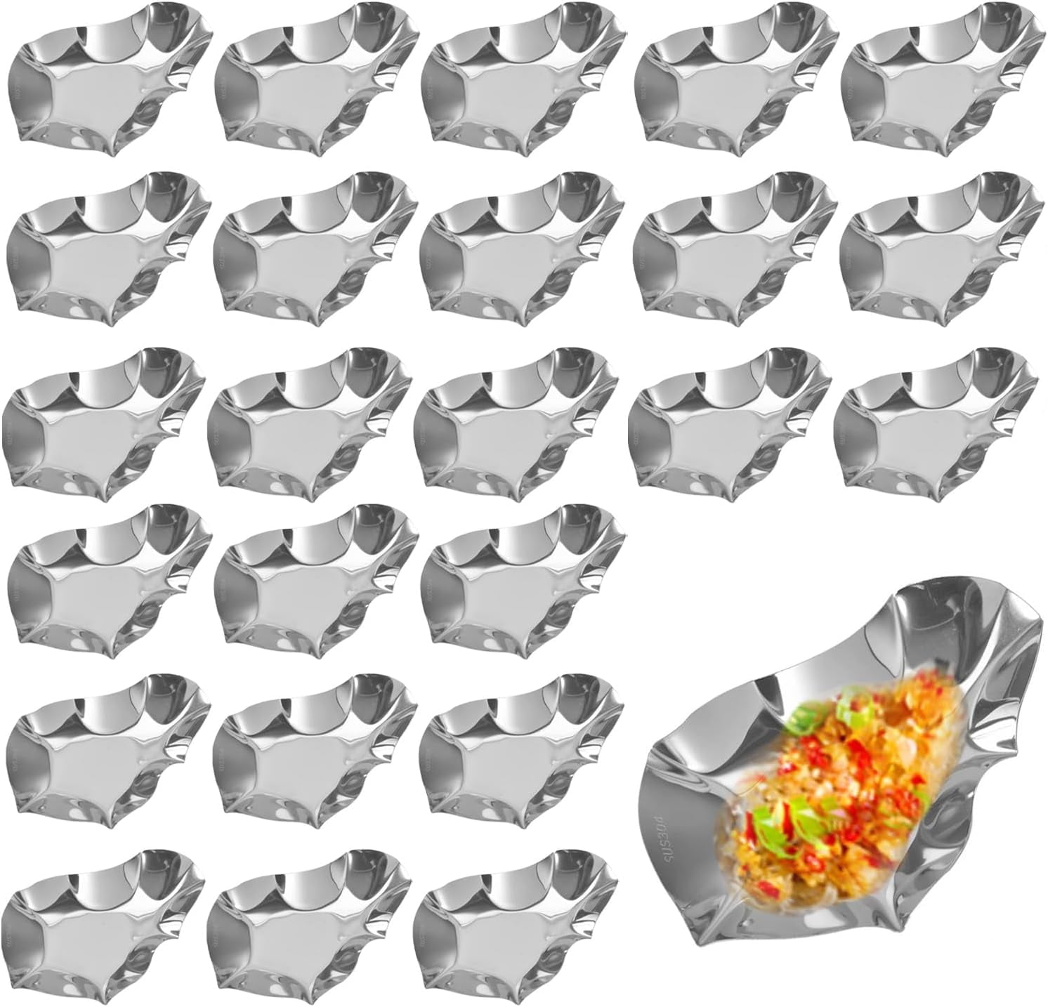 15PCS/25PCS Stainless Steel Oyster Shells,Reusable Scallop Plate for ...