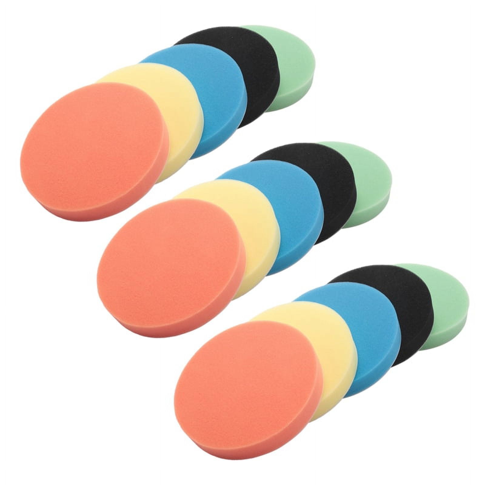 15PCS 6 Inch (150mm) Flat Sponge Buff Buffing Pad Polishing Pad Kit Car ...