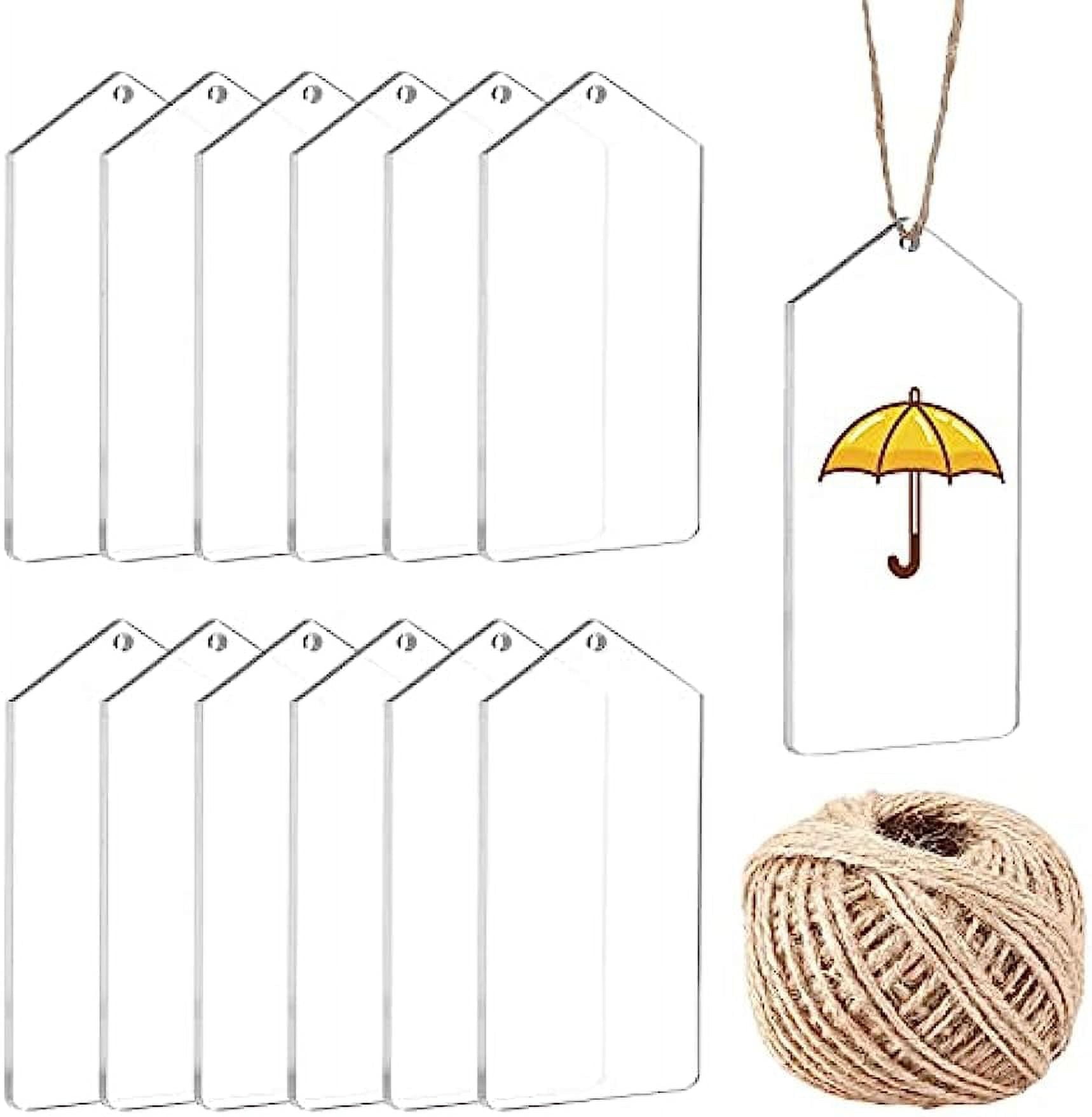 15PCS Acrylic Blanks 3.5x1.9 inch Polygon Acrylic Clear Big Pendants ...