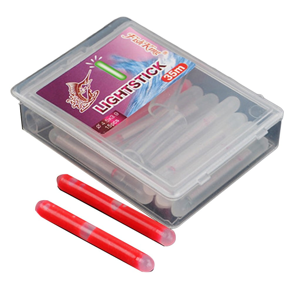 15PCS/BOX Fireflies Fluorescent Lightstick Light Fishing Float Rod ...