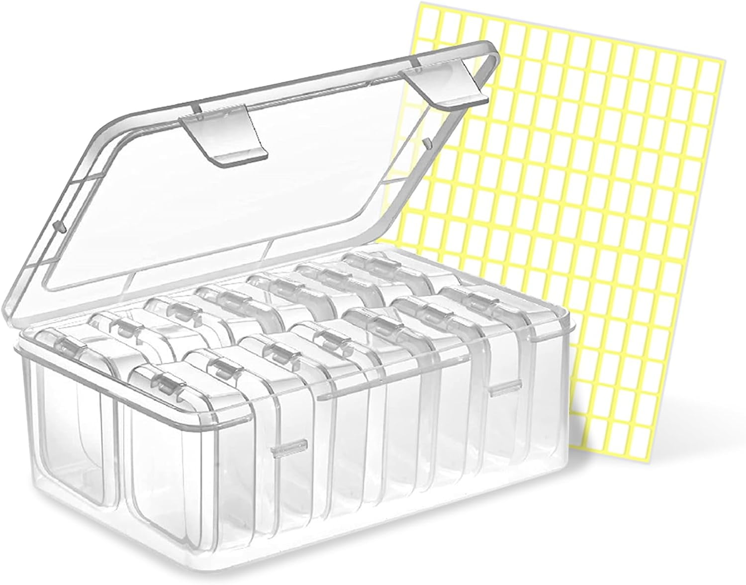 15PCS Bead Organizer, Transparent Small Containers with Lids Plastic ...