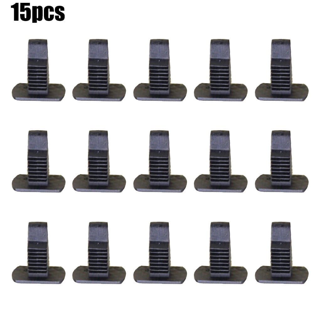 15PCS Black Nylon Rocker Moulding Retainer OEM# 51711496621 For BMW ...