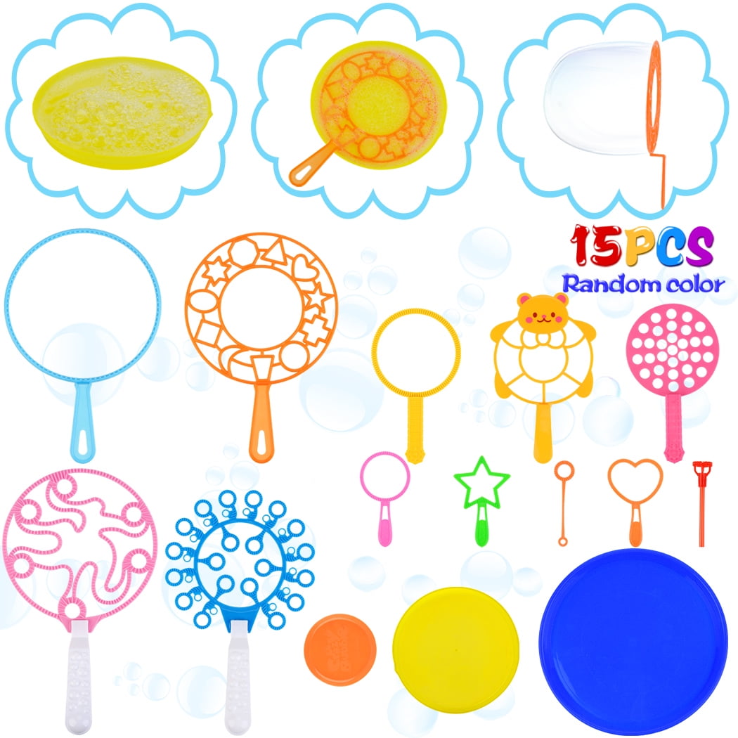 15PCS Bubble Wand Set Assorted Types Bubble Making Bubble Maker Bubble ...