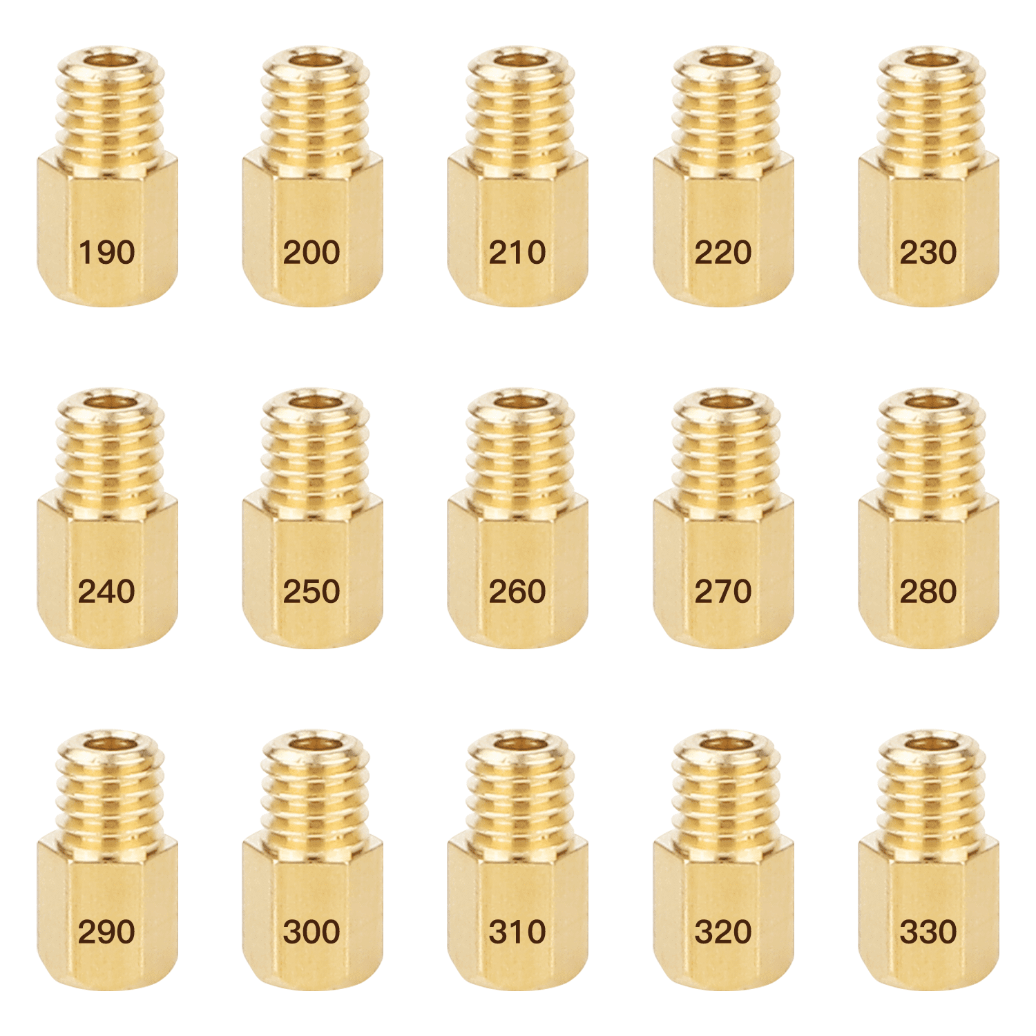 15PCS Carburetor Main Jets for MIKUNI VM/TM/TMX Carburetor 190-330 - Walmart.com