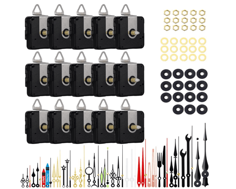 15PCS Clock Mechanism Movements with 16 Sets of Clock Hands Pointers ...