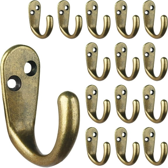 15PCS Coat Hooks Wall Mounted Single Prong Robe Hook for Hanging Towel ...