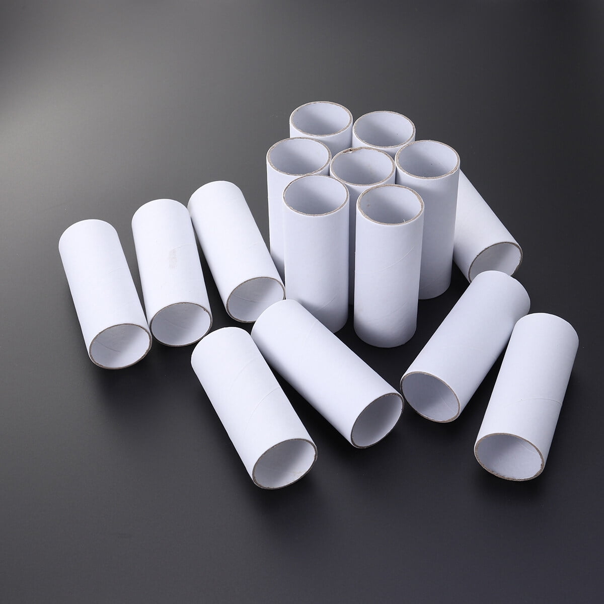 15PCS DIY Cardboard Tubes Craft Coloring Decorating White Tube Roll ...