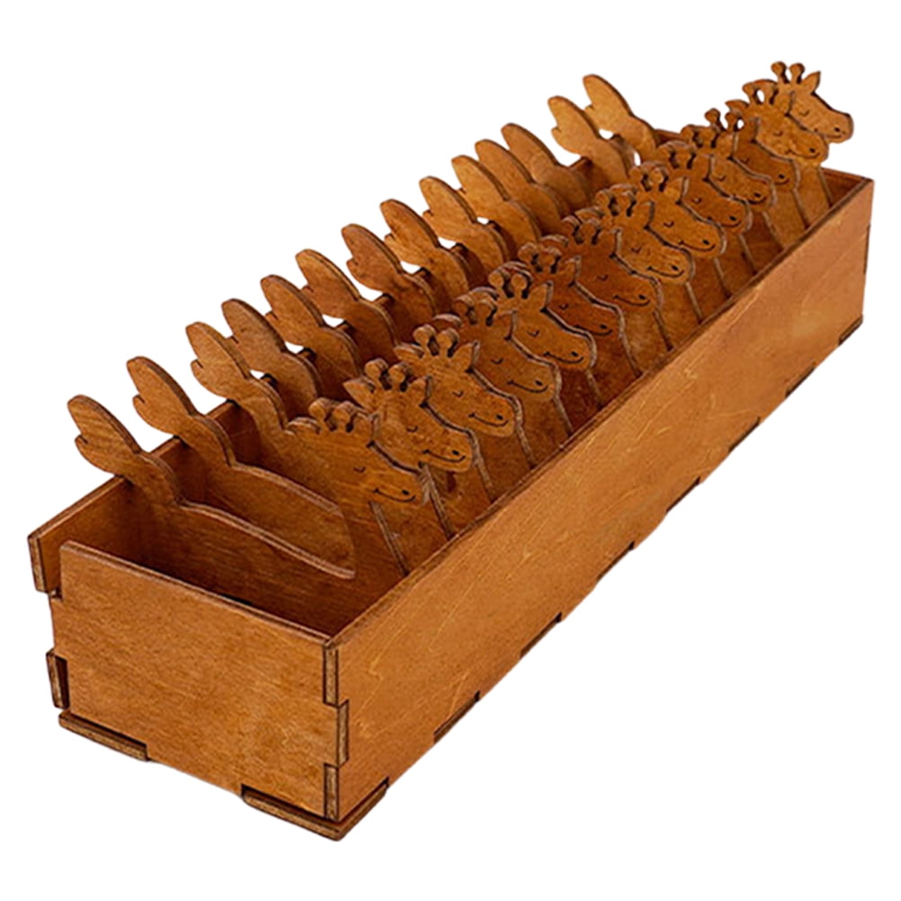 15PCS Empty Thread Spools Wooden Spools Deer Shape Sewing Spools Set ...