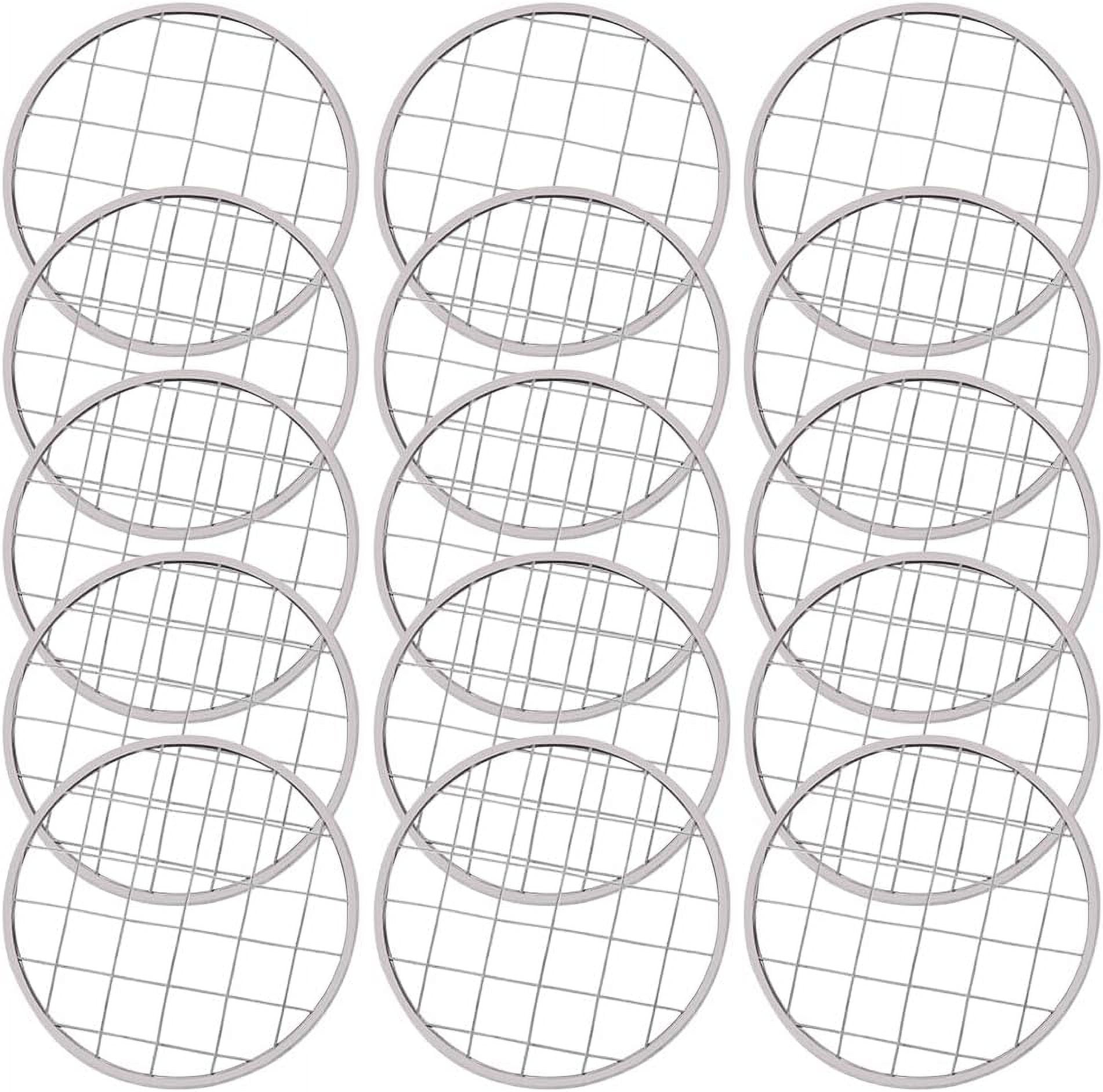 15PCS Flower Frog Lids Mason Jar Lid Holder Metal Flower Lid Grid Flower Organizer Lid Insert ...
