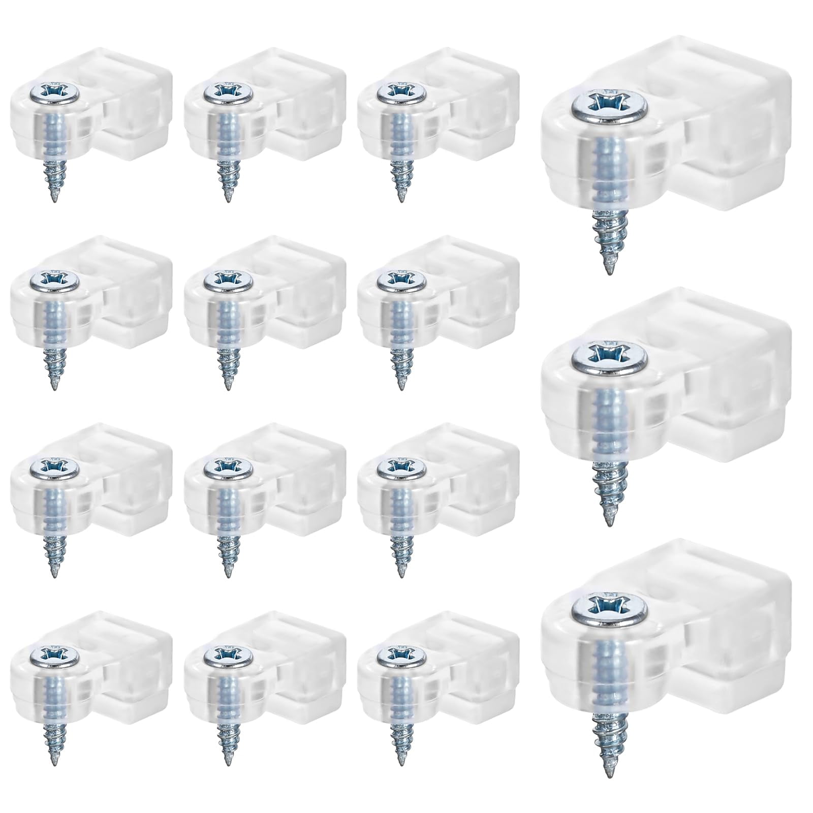 15PCS Glass Panel Clips with Screws, Cabinet Glass Retainer Clips ...