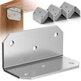 15PCS L Bracket Corner Brace, 4x2 Inch Galvanized Medium L Angle ...