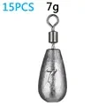 15PCS/Lot Fishing Weight Sinker 3.5g 5g 7g 10g 14g 20g Tube Bullet ...