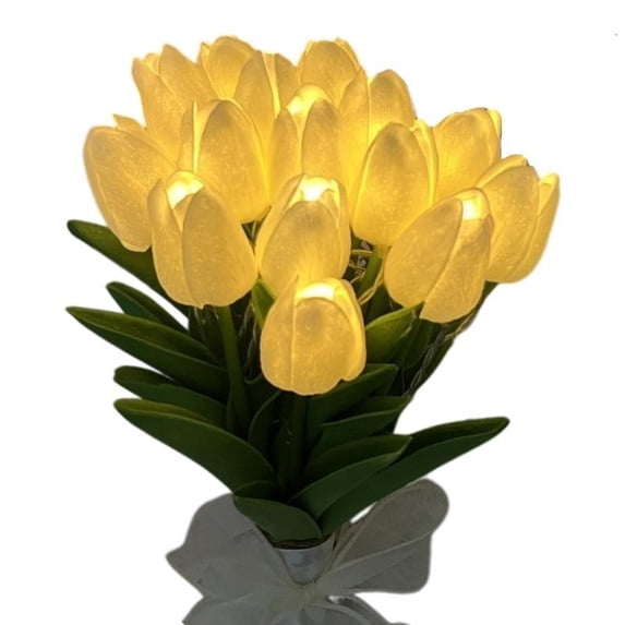 15PCS/Lot Lovely Yellow Tulips LED Lamps Ideal For Valentines Day ...