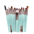 15PCS Makeup Brush Set Family Friendly Multi-User Starter Kit Face Eye ...