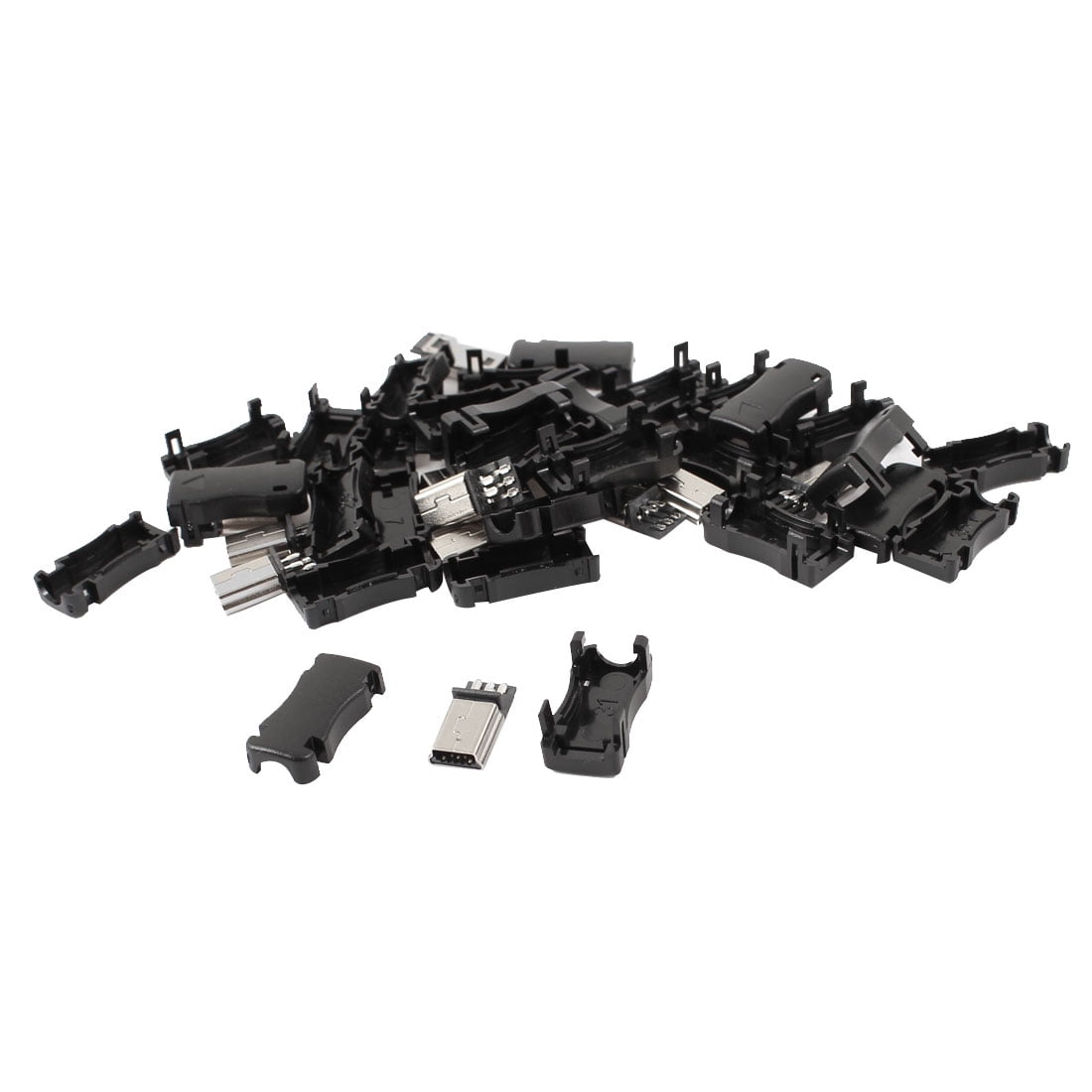 15PCS Mini USB Connector B Type Male Socket 5-Pin Plug Jack Adapter ...