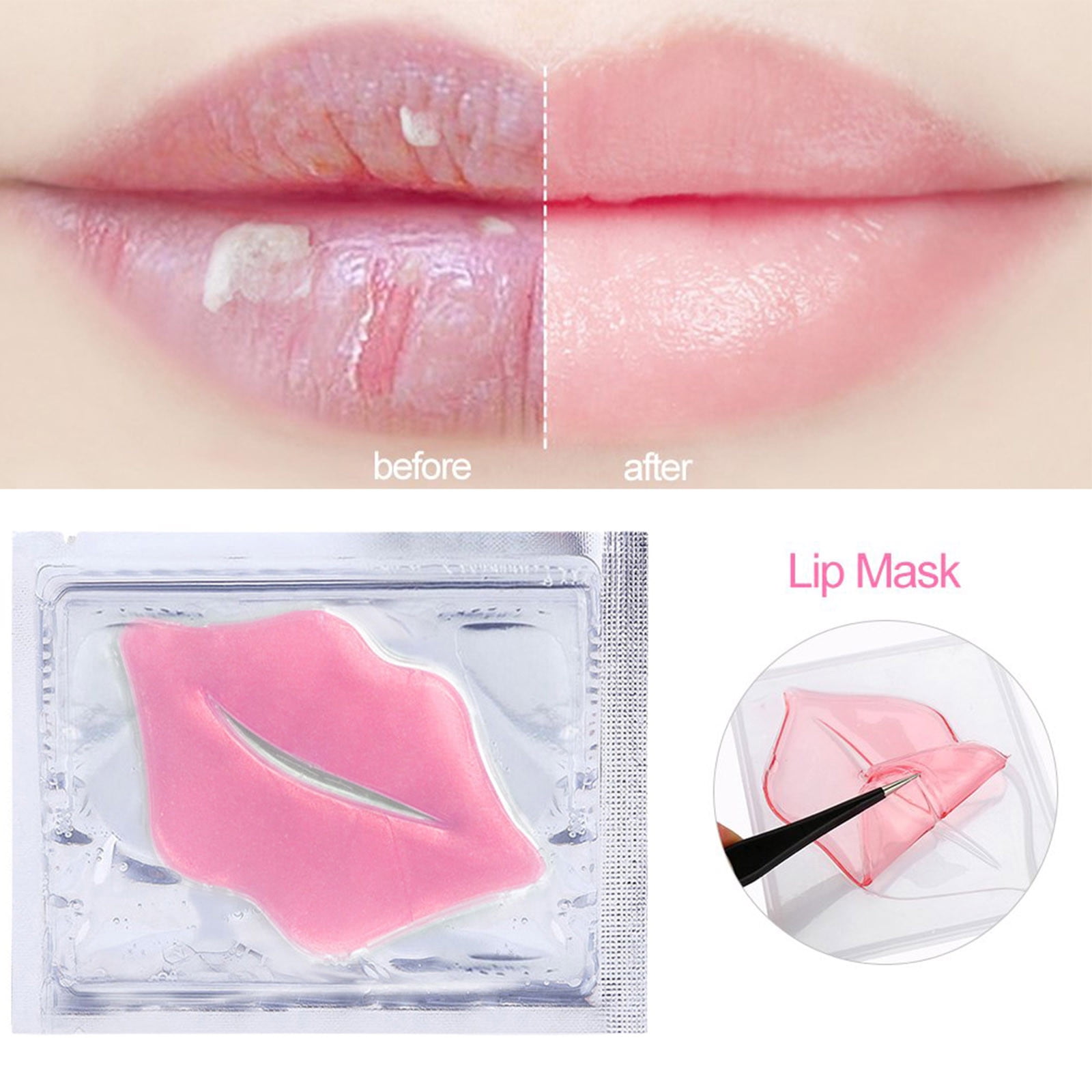 15PCS Moisturizing Lip Mask Crystal Lip Care Pads Mask for Moisturizing ...
