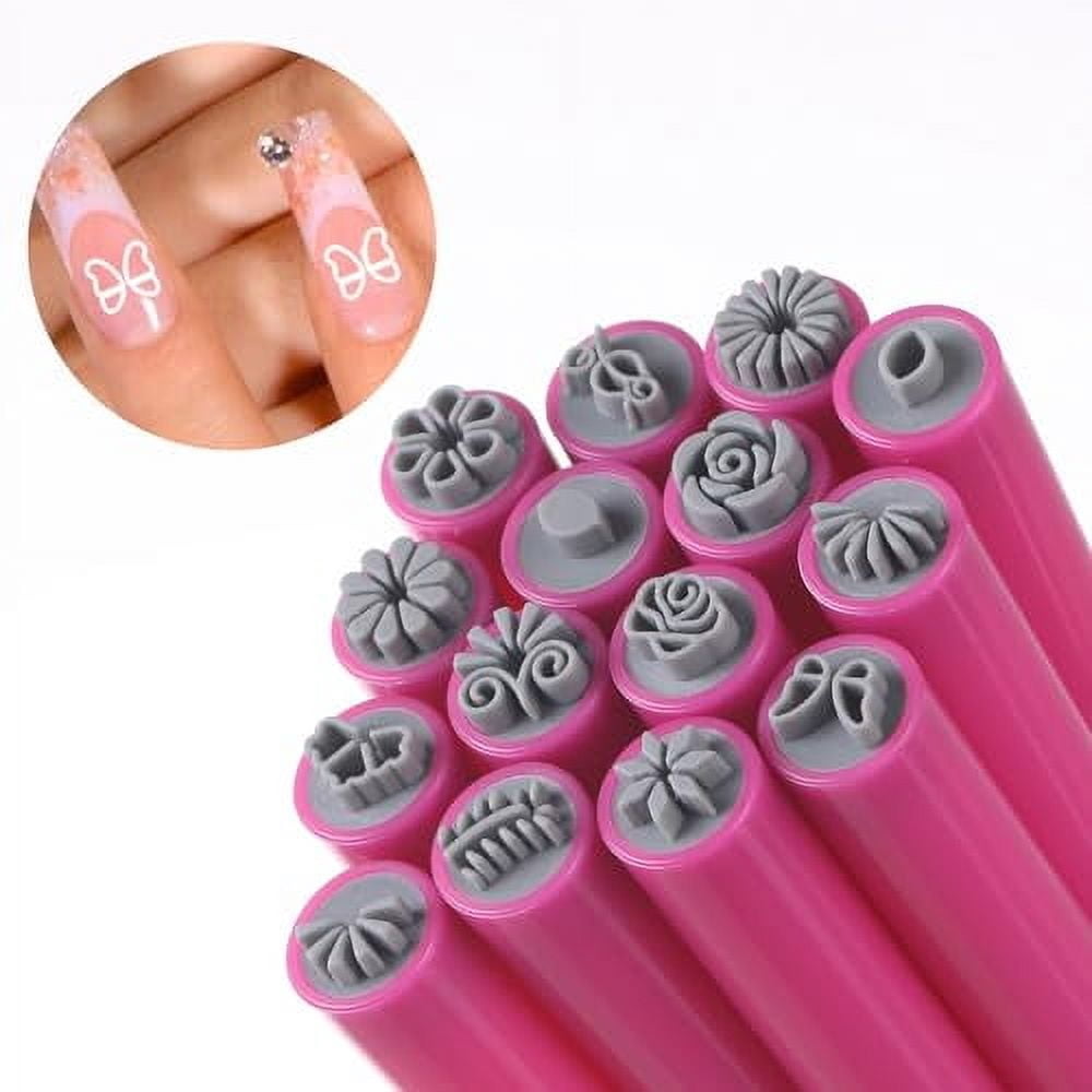 15PCS Nail Flower Design Stamping Pens, DIY Nail Art Tools for Women ...