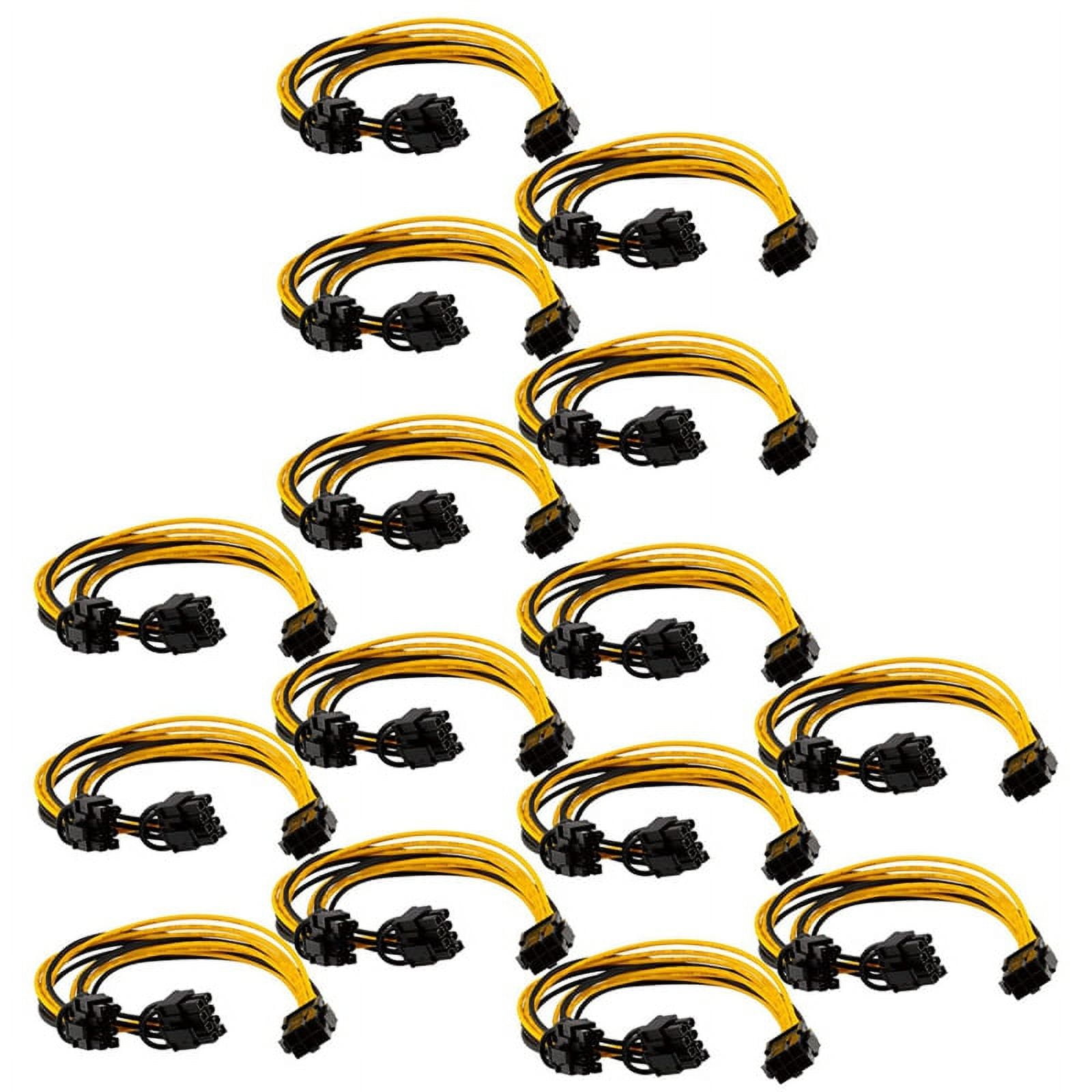 15PCS PCI-E 6-Pin to Dual 6+2-Pin Power Splitter Cable Image Card PCIE ...