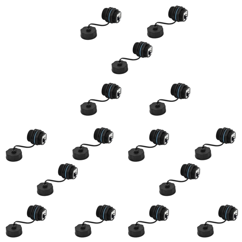 15PCS Panel Mounting RJ45 Waterproof Connector Ethernet LAN Cable ...