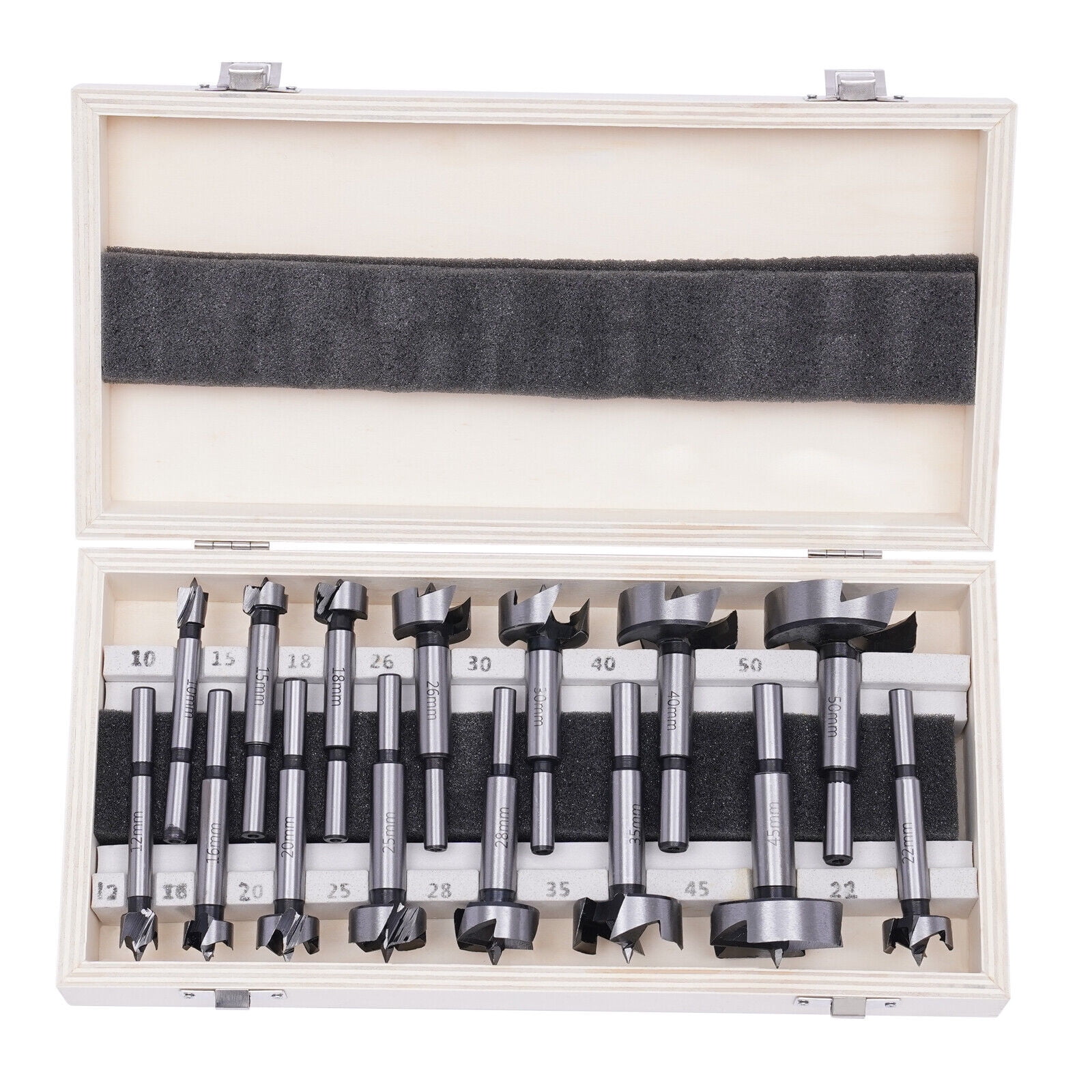 15PCS Professional Wood Forstner Drill Bit Set Metric 10-50mm High ...