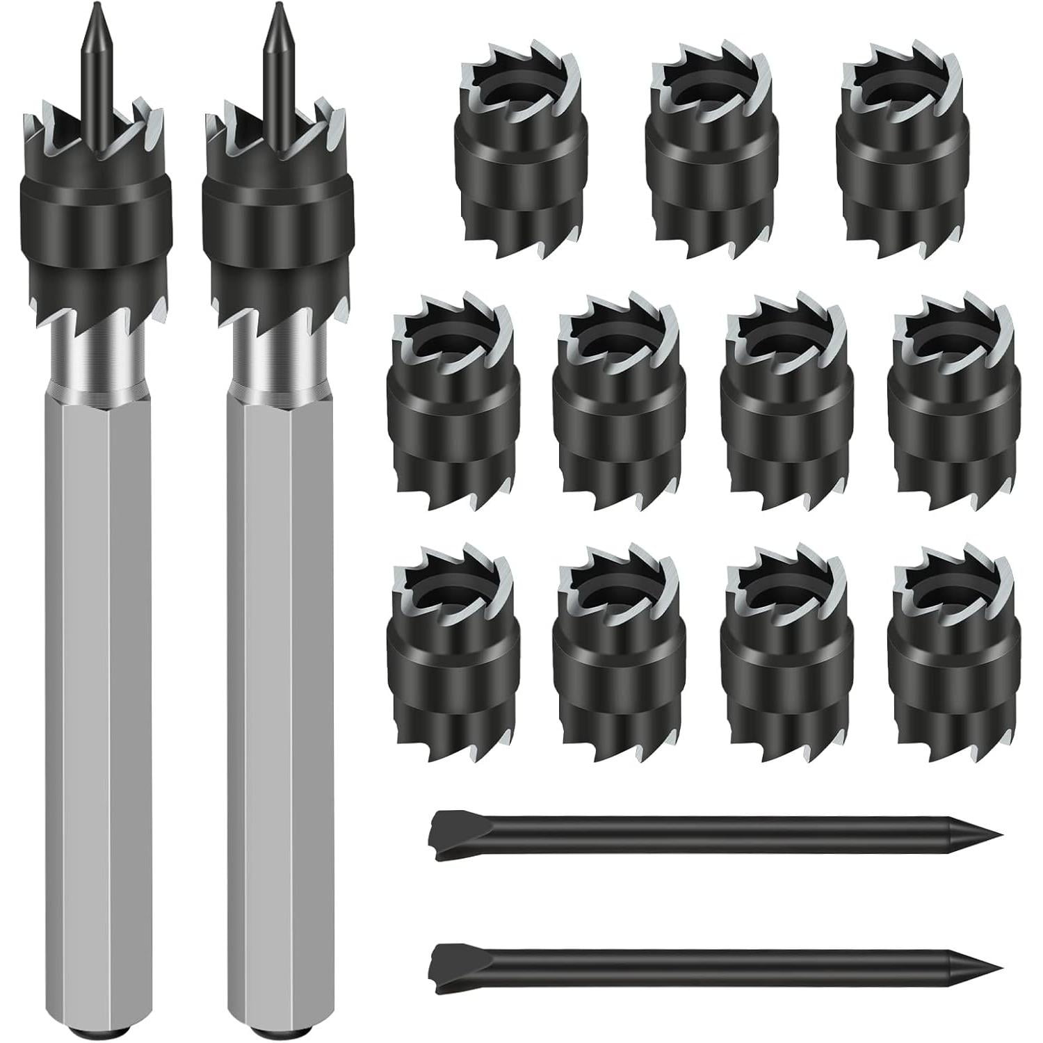 15PCS Rotary Spot Weld Cutter Set Double Sided, 3/8" HSS Spot Weld ...