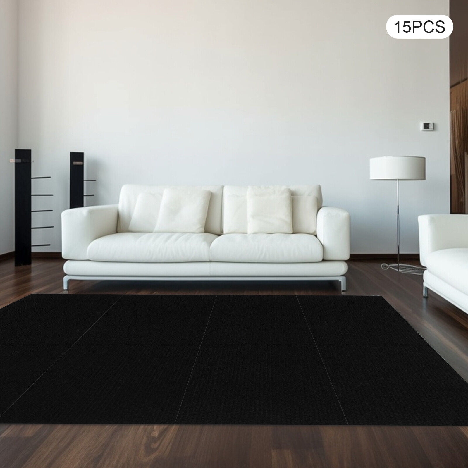 15PCS Self Adhesive 24" Carpet Tiles Peel And Stick Floor Plank Mat Non ...